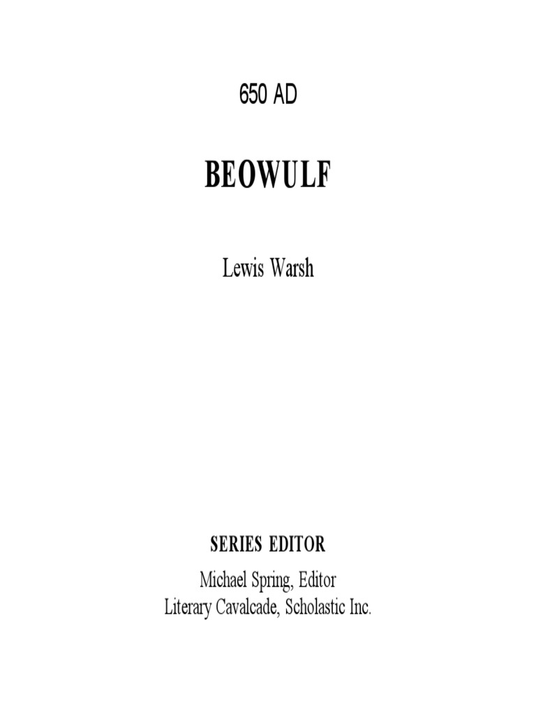 Anonymous | PDF | Beowulf