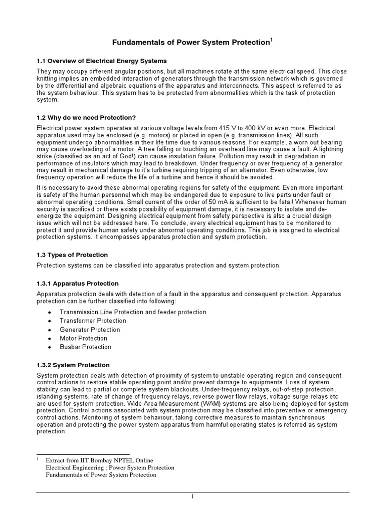 Fundamentals of Power System Protection | Download Free PDF | Electric ...
