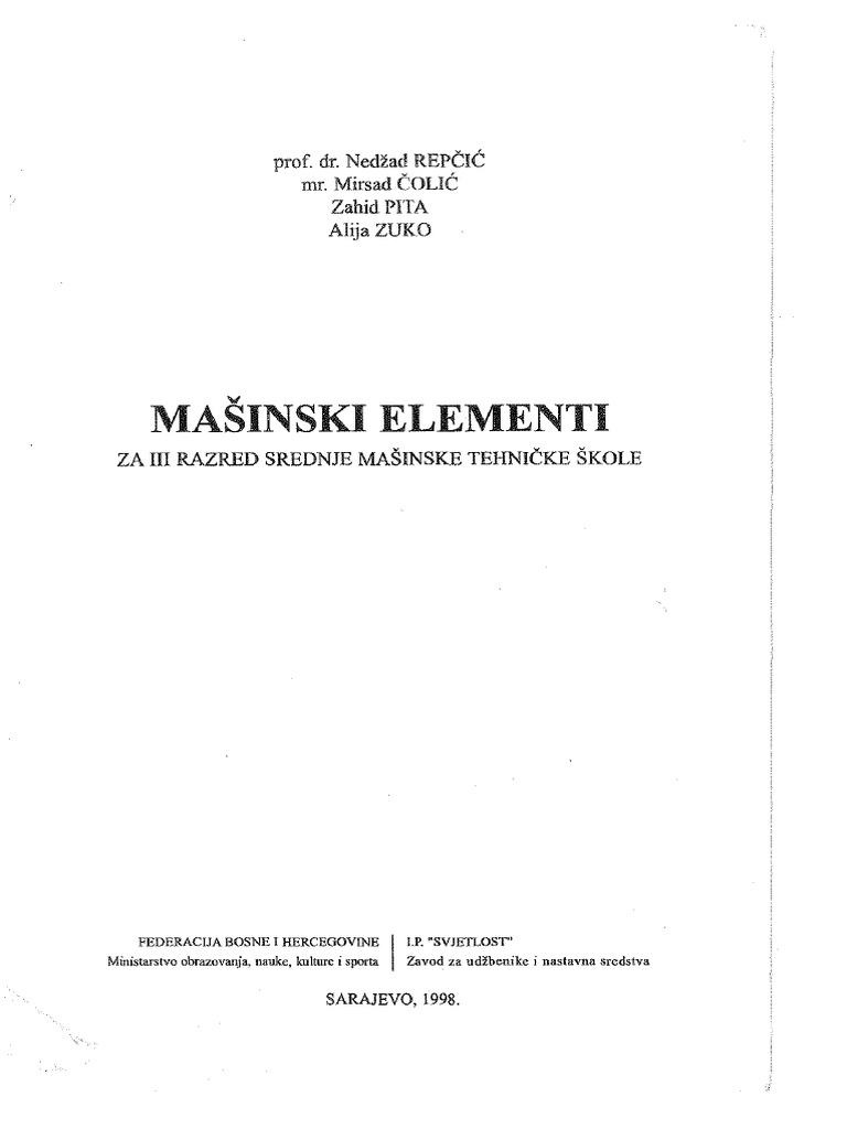Masinski Elementi | PDF