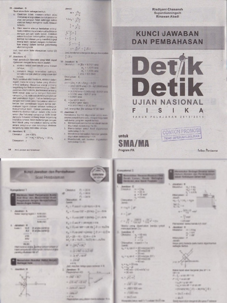 Pembahasan Buku Detik-Detik UN Fisika Untuk Program IPA | PDF