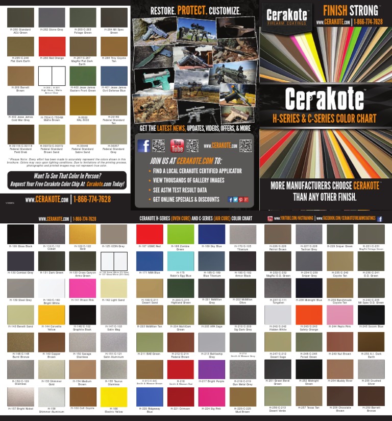Cerakote Color Brochure WebSized | PDF | Green | Color