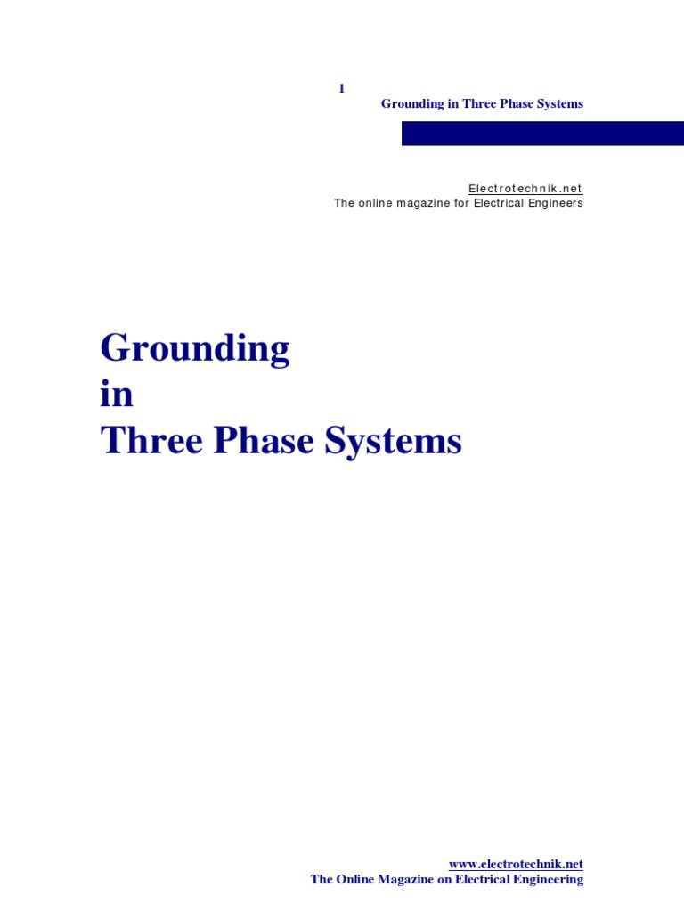 Earthing in Electric Systems - Ebook | PDF | Transformer | Electrical ...