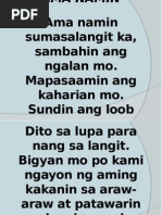 Ama Niamo: Tara, Kagurangnan Maria | PDF