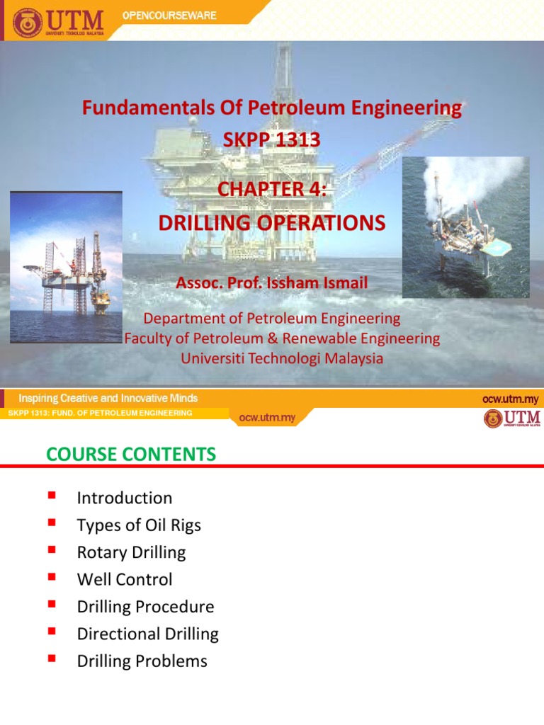 Chapter 4-Drilling Operations UTM | PDF | Casing (Borehole) | Blowout ...
