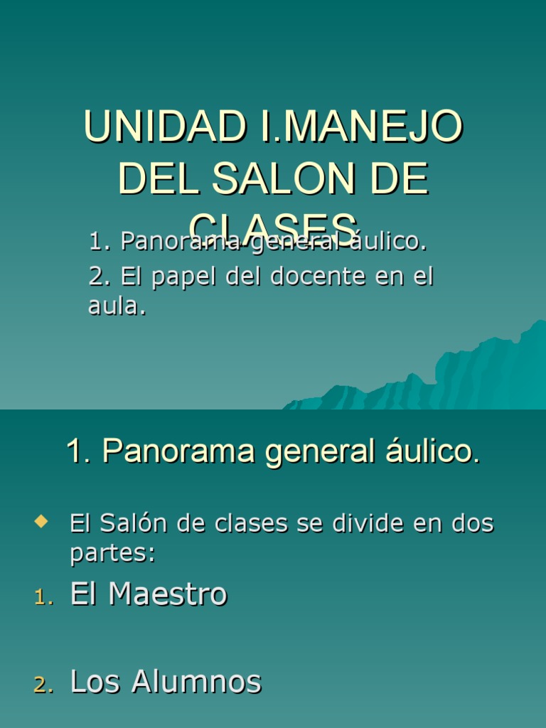 Manejo Del Salon de Clases | PDF | Cognición | Conceptos psicologicos