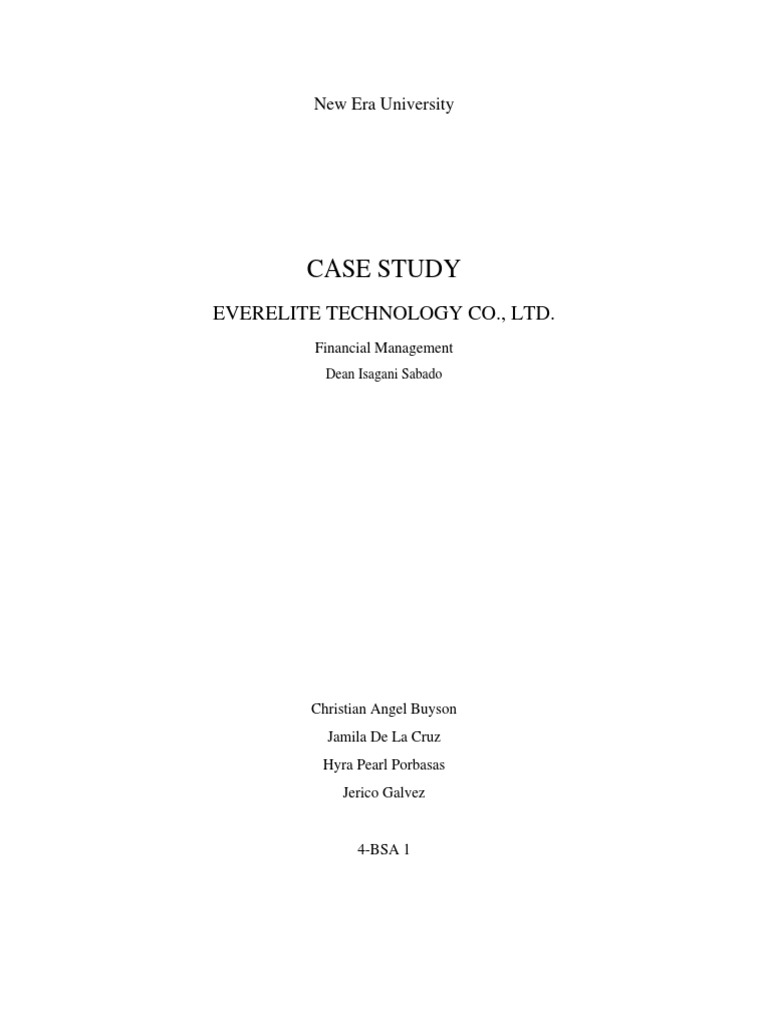 Financial Statements Analysis Case Study | PDF | Stocks | Revenue