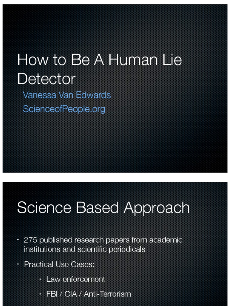 Detect Lies: A Guide for Professionals | PDF | Lie | Deception