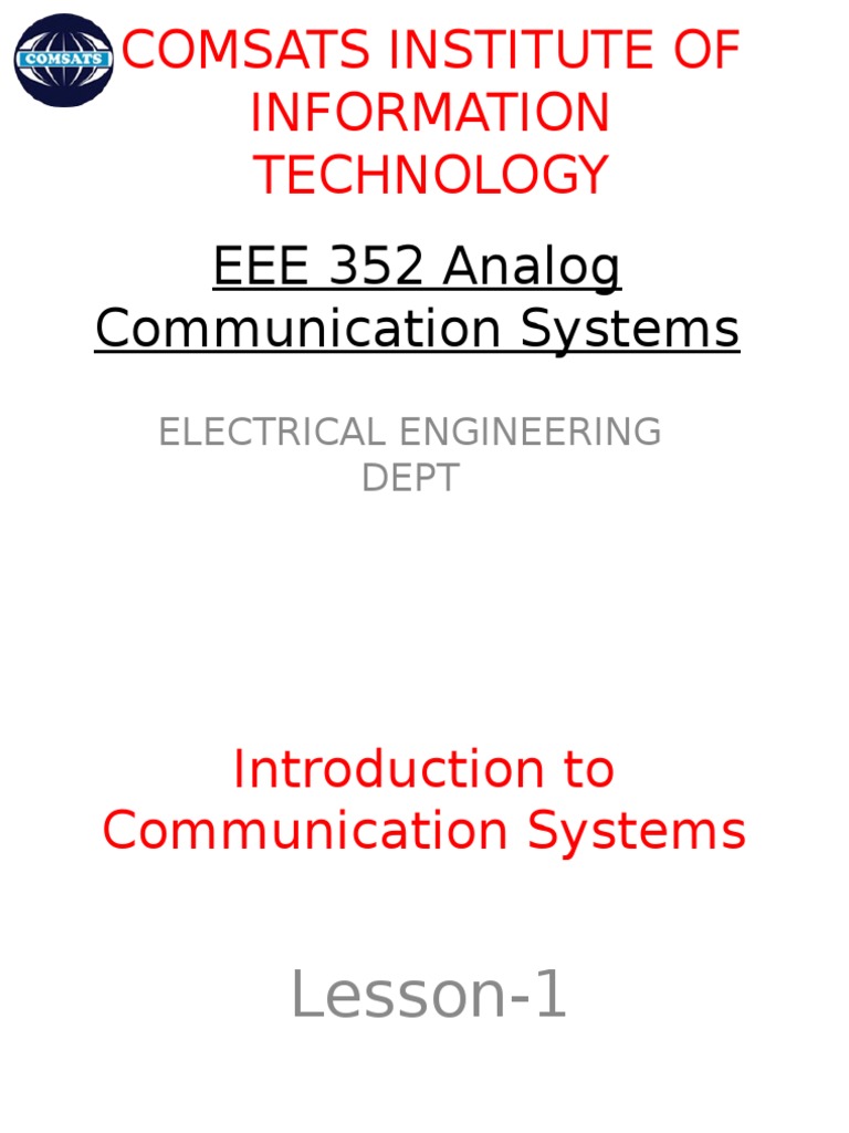 Introduction to Analog Communication Systems | PDF | Modulation ...