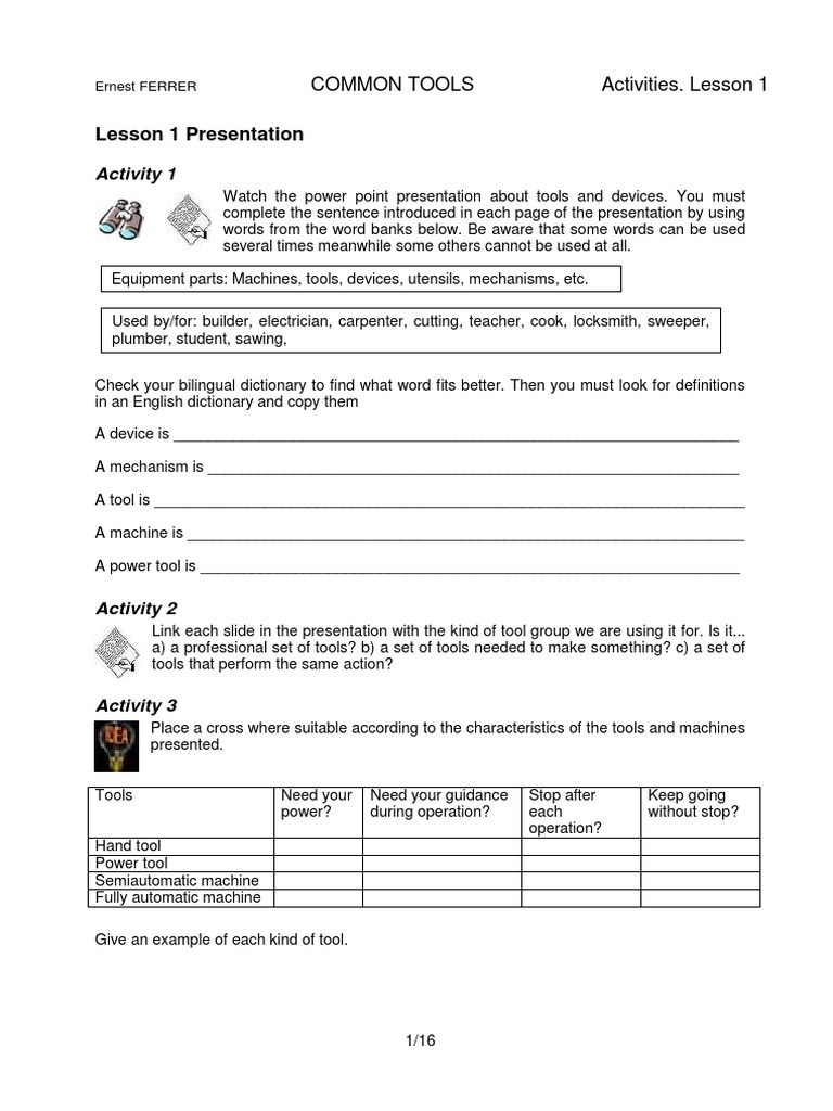 Understanding Common Tools and Devices | PDF | Tools | Machines