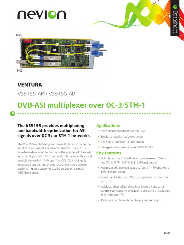 Nevion DVB Ts Mux | PDF | Multiplexing | Physical Layer Protocols
