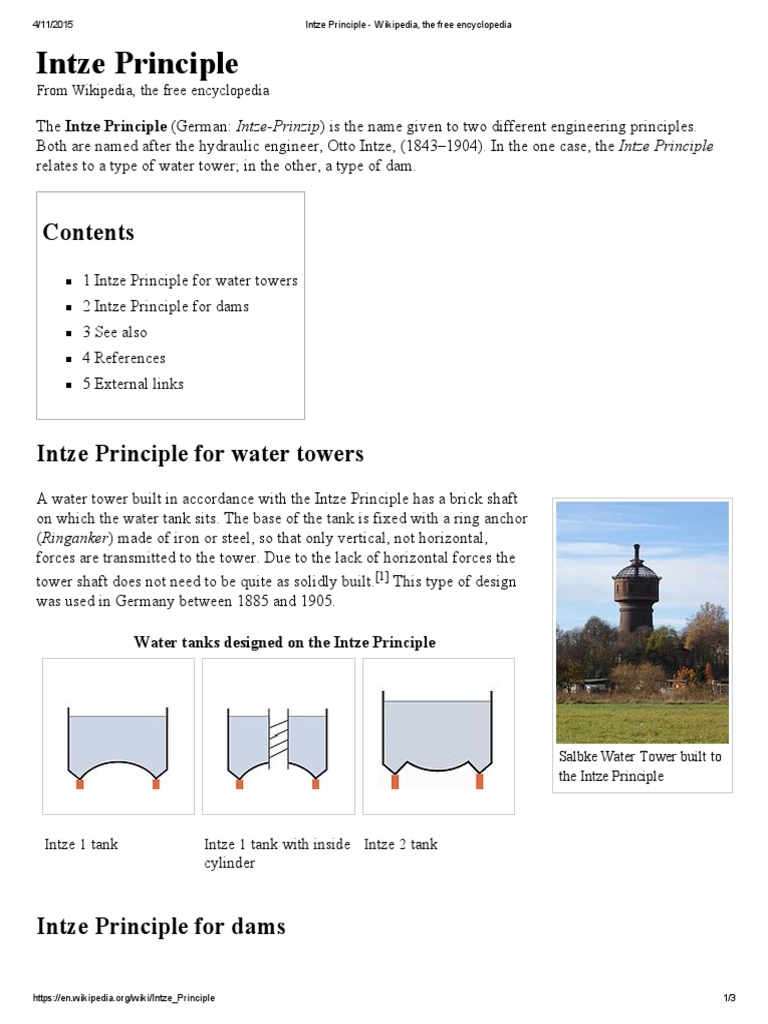 Intze Principle | PDF | Dam | Civil Engineering