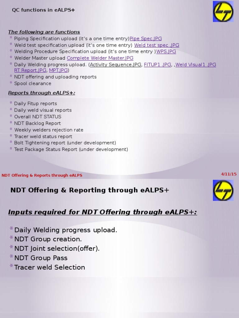 Ealps QC | PDF | Welding | Construction