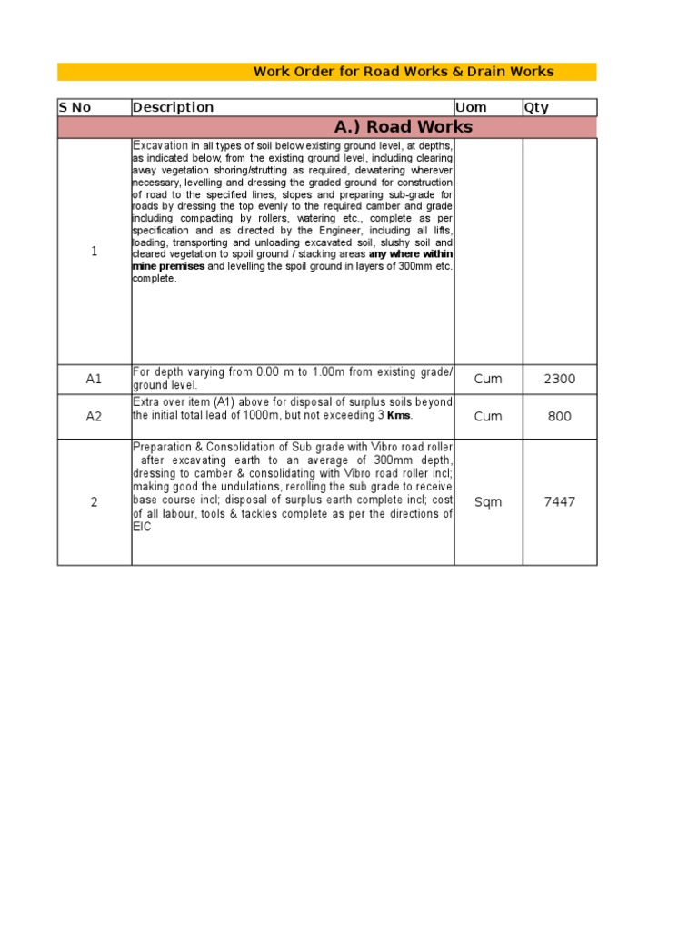 Boq 2 | Download Free PDF | Asphalt | Road Surface