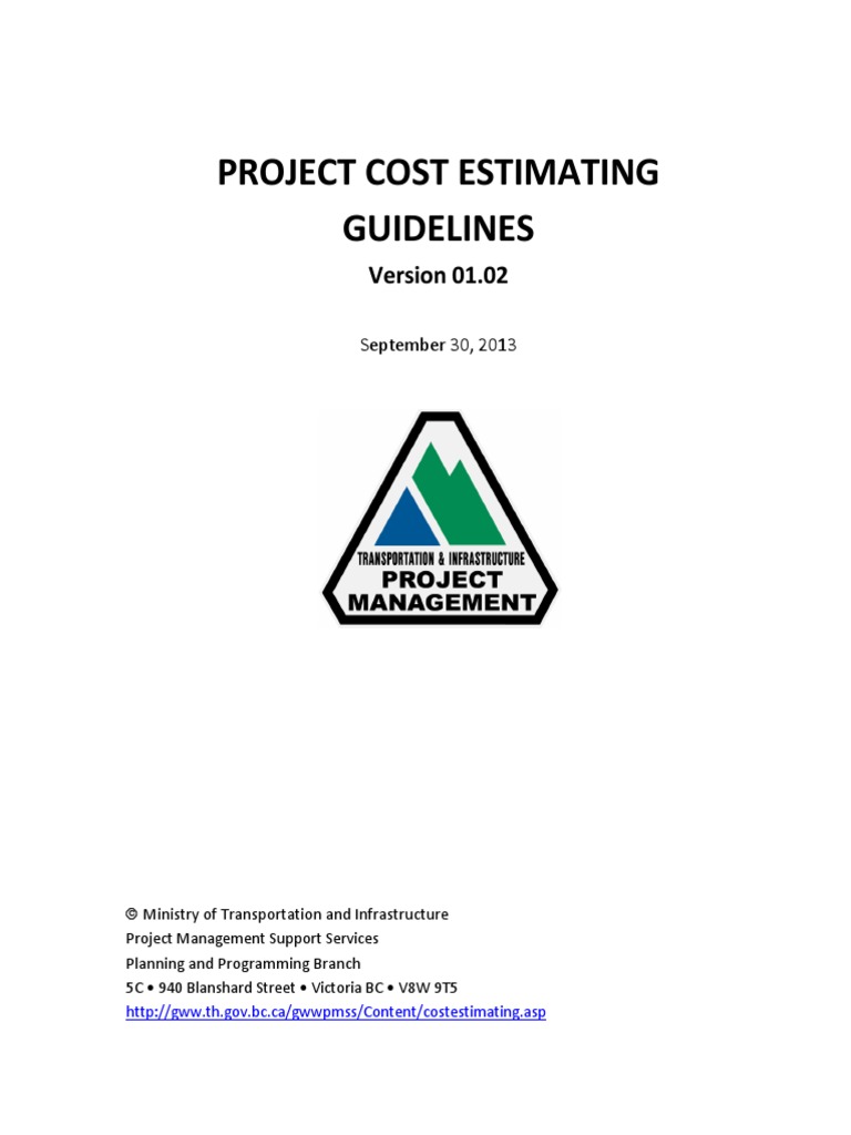 Project Cost Estimating Guidelines Summary | PDF | Project Management ...