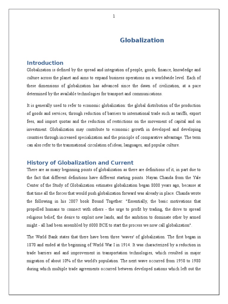 Globalization Project | PDF | Malaysia | Globalization
