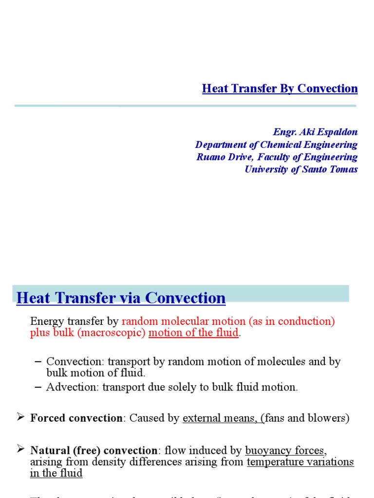 Lecture - Convective Heat Transfer | PDF | Heat Transfer | Convection