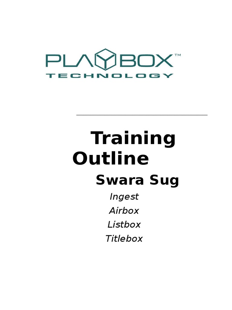 Playbox TV Training Outline 3.3.3 Swara Sug (Ab, LB, TB, Mi) | PDF ...