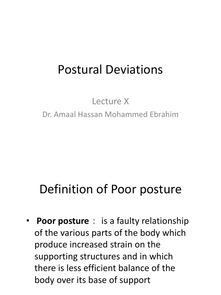 Postural Deviations Vertebral Column Toe