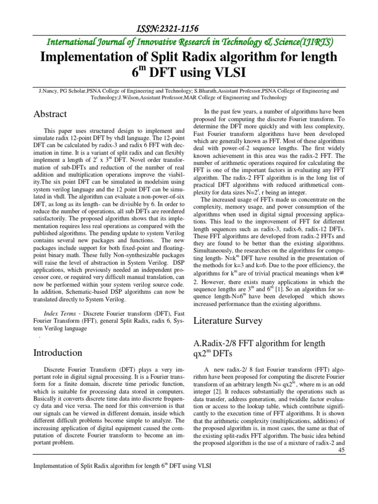 FFT Paper | Download Free PDF | Fast Fourier Transform | Discrete ...