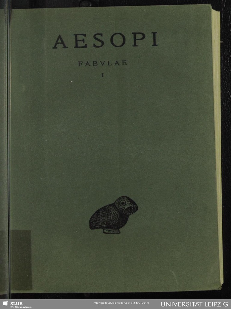 Aesopi Fabulae Parte 1 Belles Letres Parte 1-144 Chambry | PDF