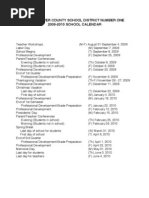 2009-2010 School Year Calendar | PDF