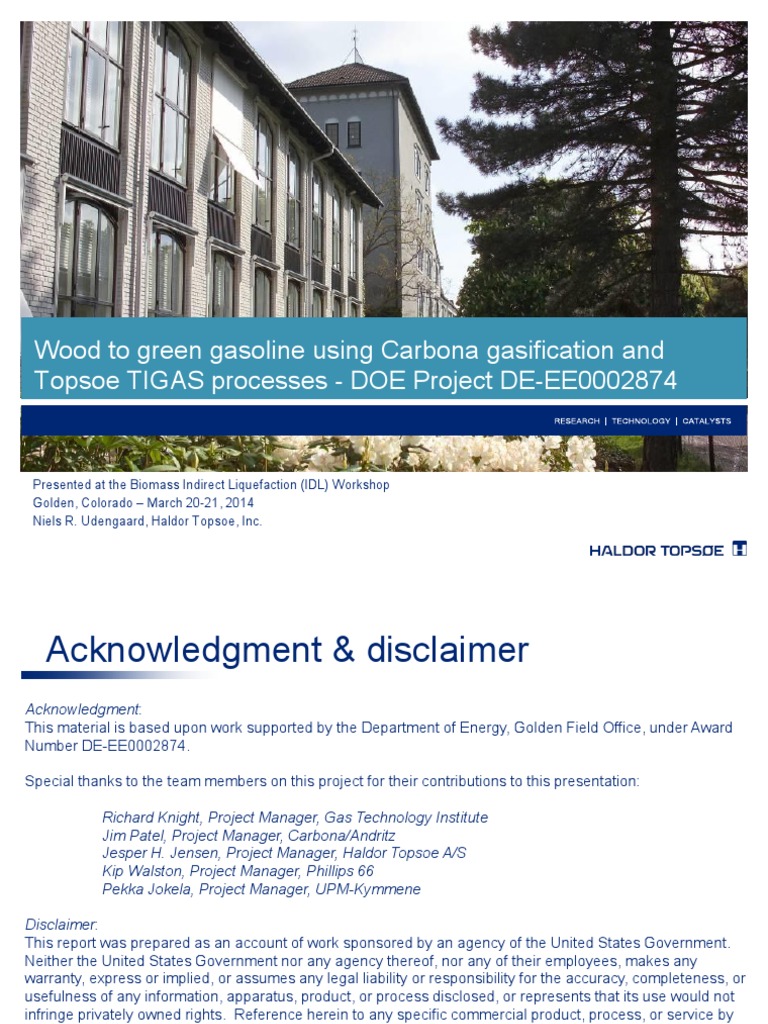 TIGAS Haldor Topsoe | PDF | Gasification | Gasoline