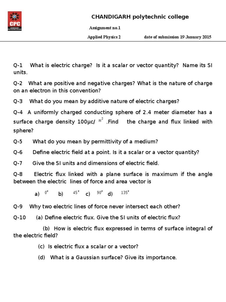 Applied Physics: Electric Charge Concepts | PDF | Science & Mathematics