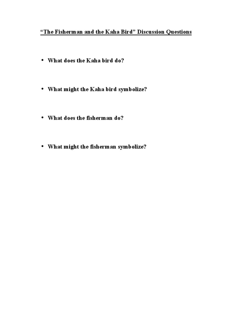 The Fisherman and The Kaha Bird | PDF | Home & Garden