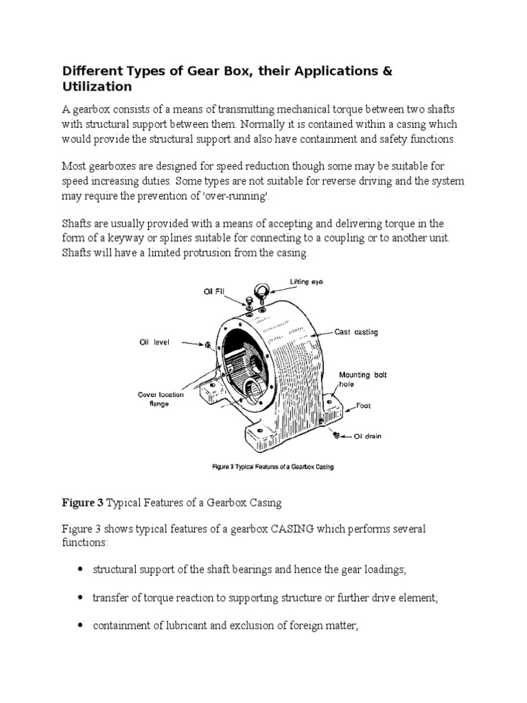 Types of Gear Box | Download Free PDF | Gear | Transmission (Mechanics)