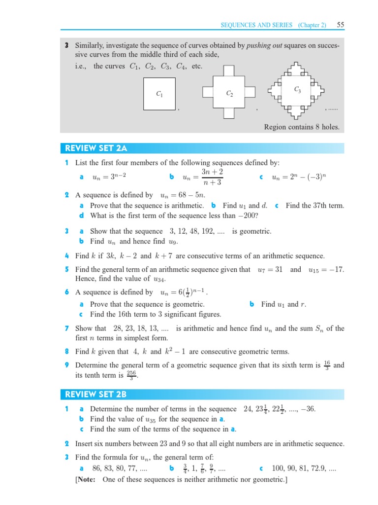 Review Set 2A 2B 2C - Series and Seq | PDF | Compound Interest | Summation