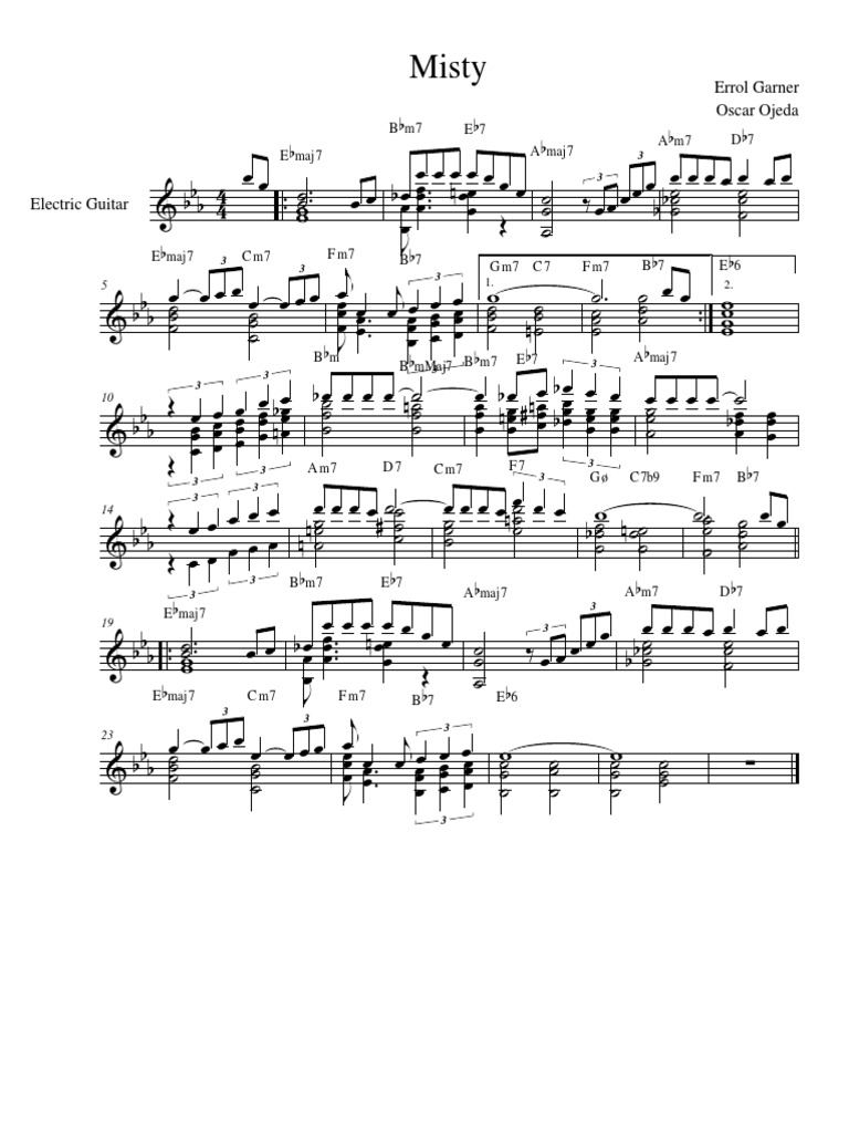 Misty - Chord Melody | PDF