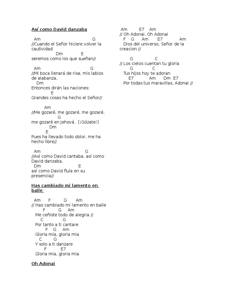 Así Como David Danzaba | PDF