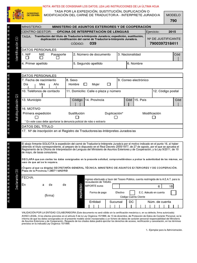 Modelo 039 C | PDF | Euro | Gobierno