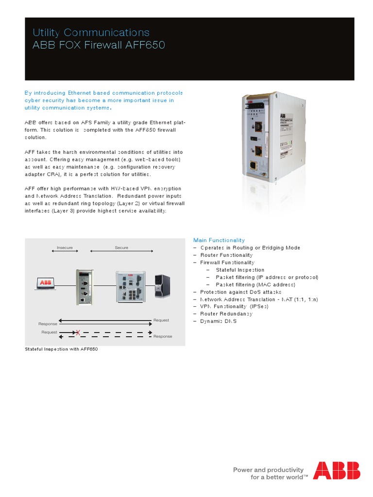 ABB FOX Firewall AFF650 PDF | PDF | Firewall (Computing) | Virtual ...