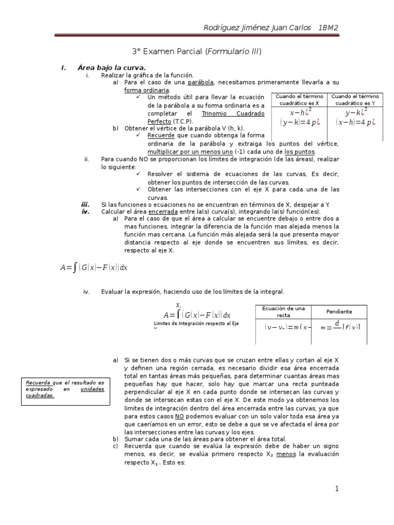 Formulario Completo de Calculo Diferencial e Integral | PDF | Integral ...