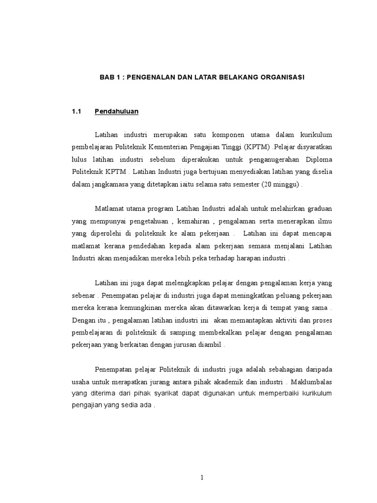 BAB 1 Laporan Lengkap | PDF