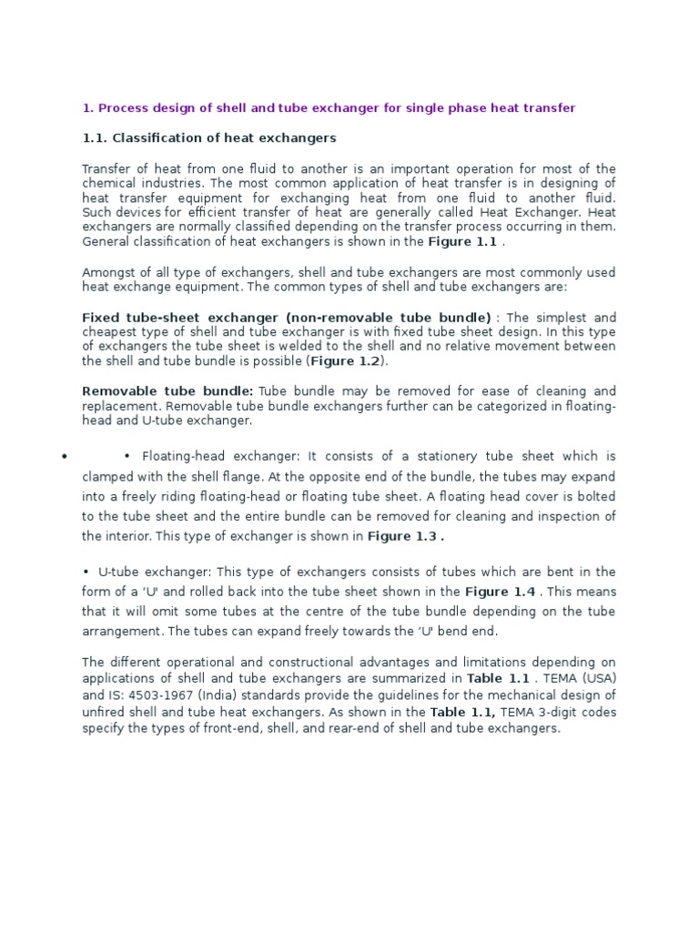Heat Exchanger Design - Process | PDF | Heat Exchanger | Heat Transfer