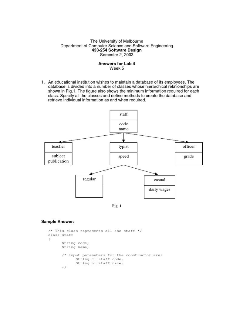 Java Lab Inheritance Class Computer Programming