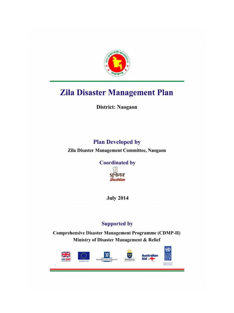 DM Plan Naogaon District - English Version-2014 | PDF | Emergency ...