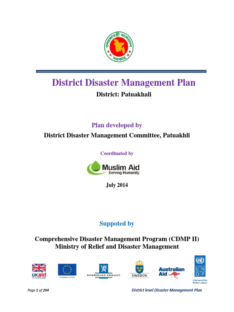 DM Plan Patuakhali District - English Version-2014 | PDF | Emergency ...