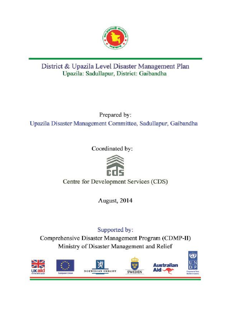 DM Plan Sadullapur Upazila Gaibandha District - English Version-2014 ...