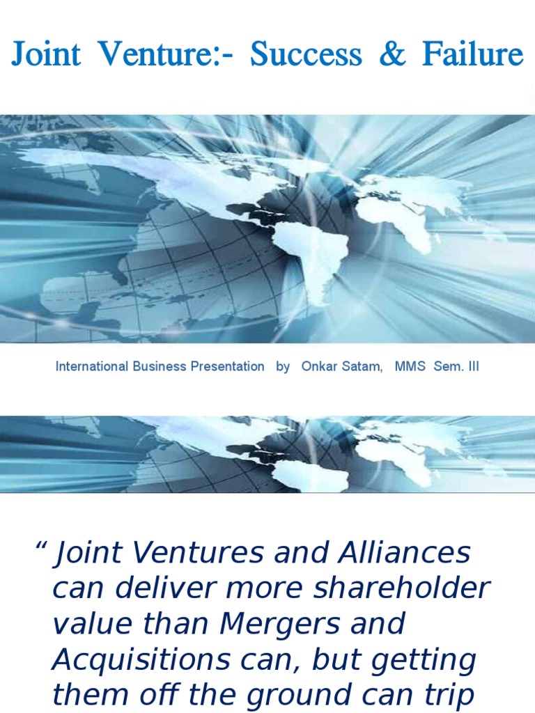 Joint Ventures - Key Success Factors | PDF | Joint Venture ...
