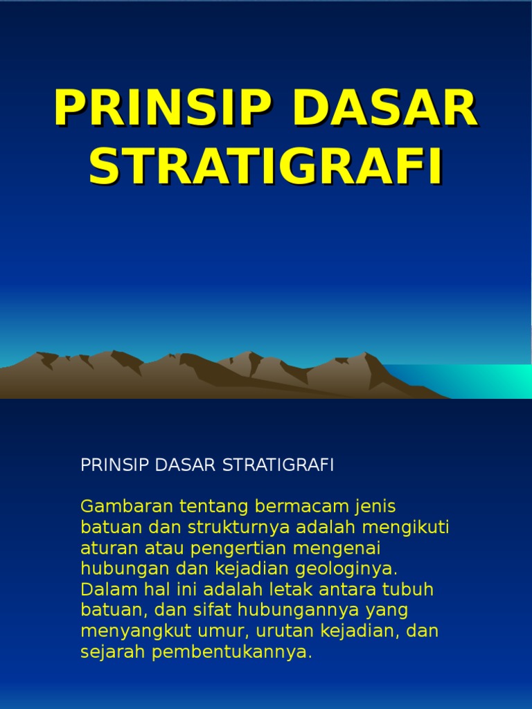 Prinsip Dasar Stratigrafi | PDF | Geologi | Petrologi