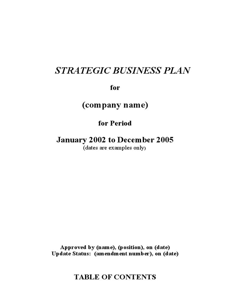 Strategic Plan Template | Download Free PDF | Strategic Management | Supply Chain
