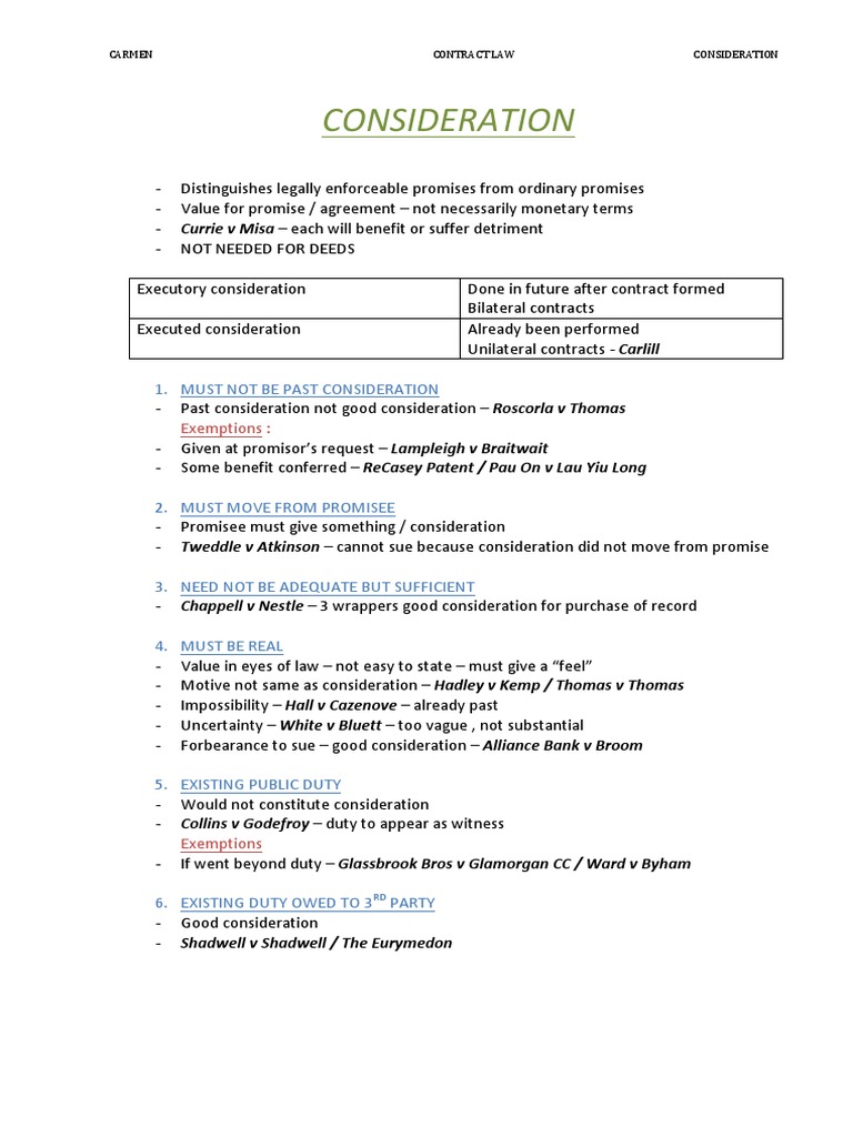 Consideration | PDF | Consideration | Estoppel