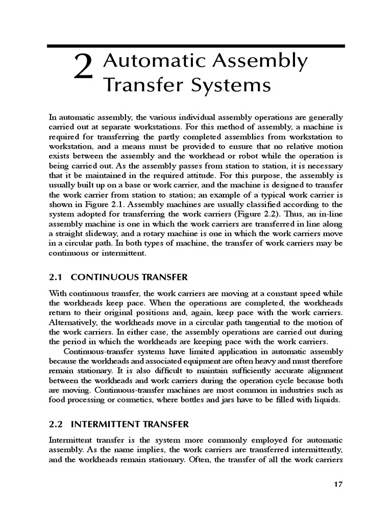 An Overview of Automatic Assembly Transfer Systems and Indexing ...