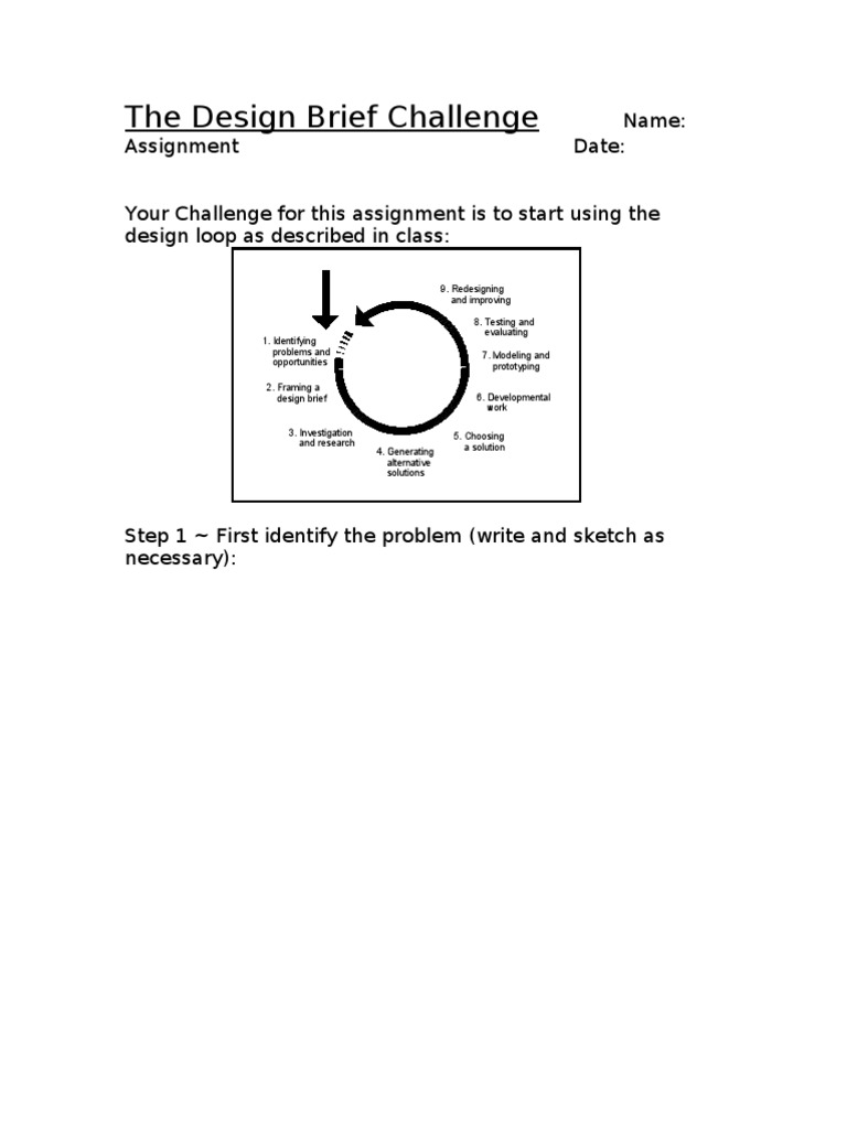 Design Brief Challenge Overview | PDF | Prototype | Brainstorming