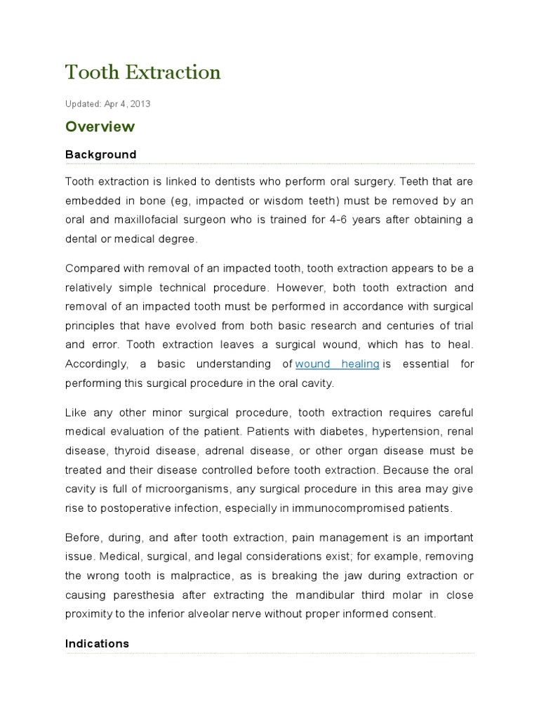 Tooth Extraction | Anesthesia | Dentistry