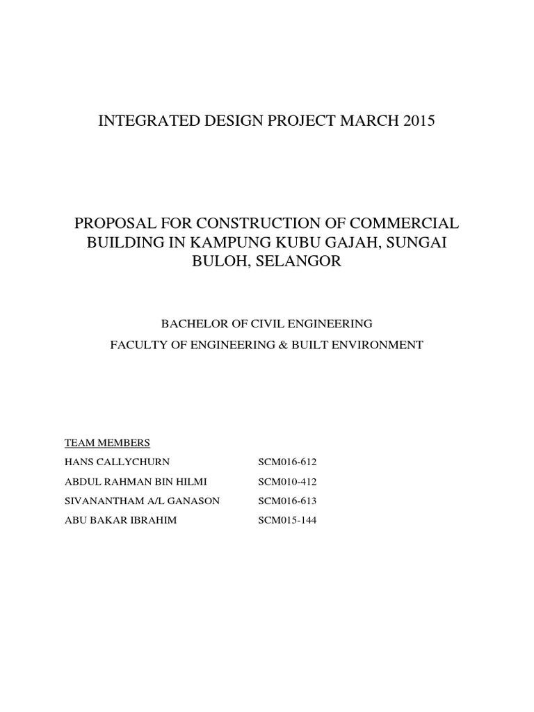 Proposal Complete | Engineering | Civil Engineering