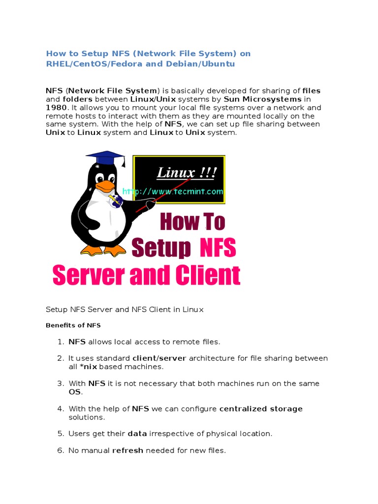 How To Setup NFS | PDF | File System | System Software